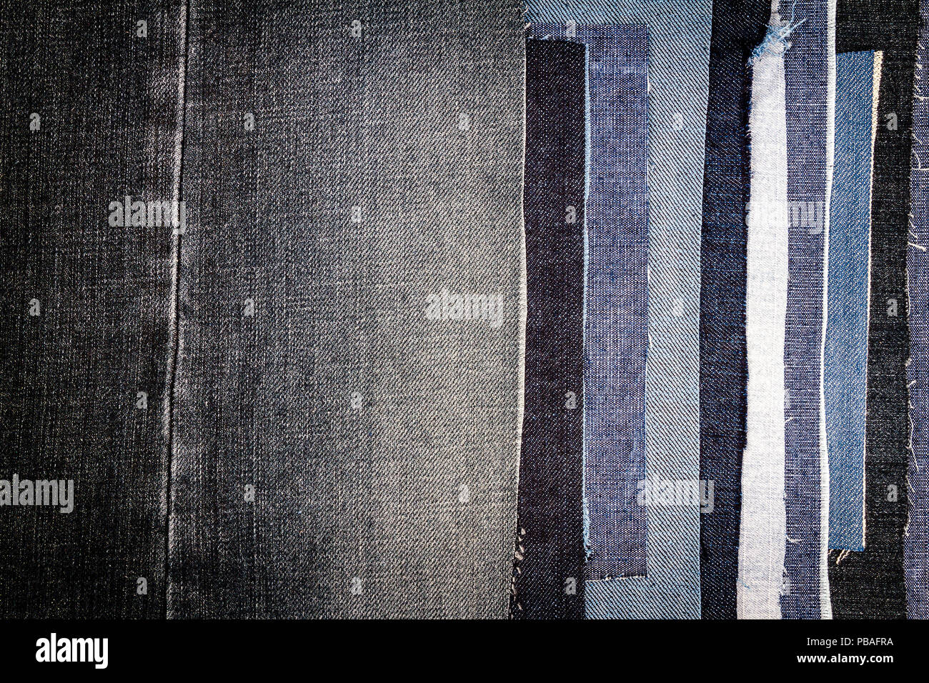 Abstract different torn jeans stripes texture background. Jeans texture ...