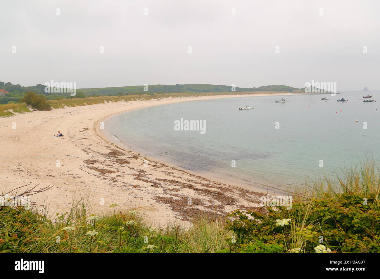 Beach scene on the Isles of Scilly, UK Stock Photo - Alamy