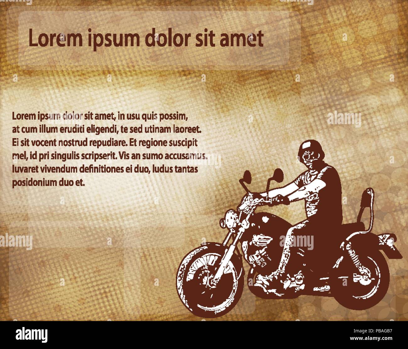 Retro helmet on motorcycle Stock Vector Images - Alamy