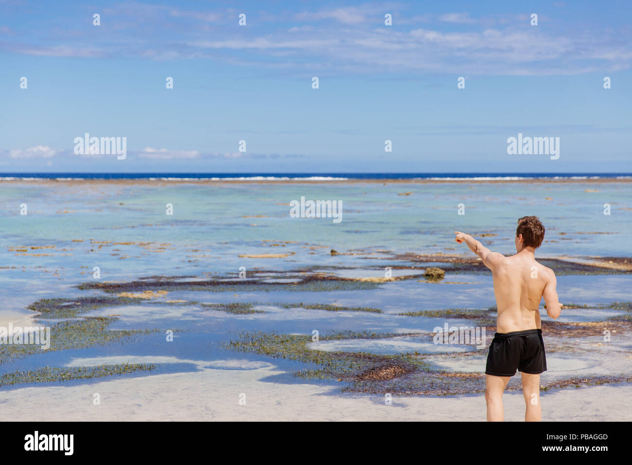 A private beach on mainland Fiji, a beautiful summers day along the ...