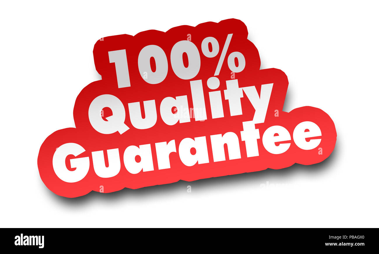 quality guarantee concept 3d illustration isolated on white background ...