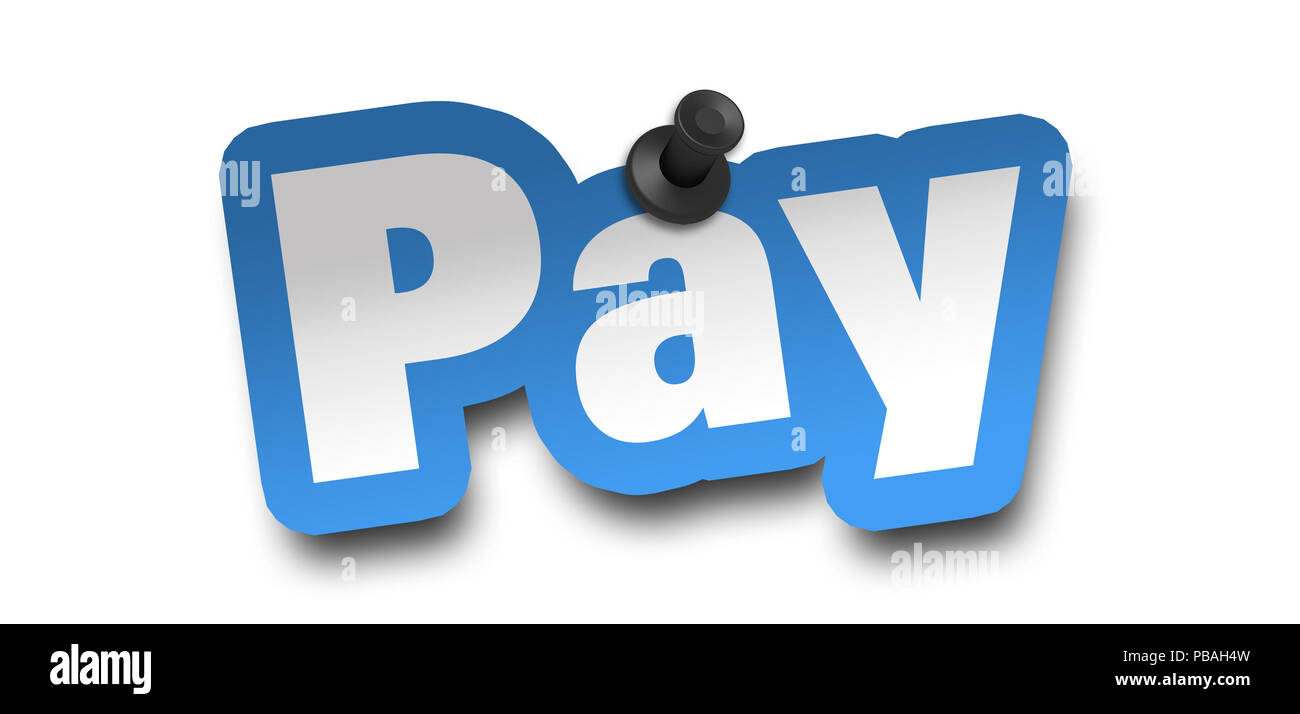pay concept 3d illustration isolated on white background Stock Photo ...