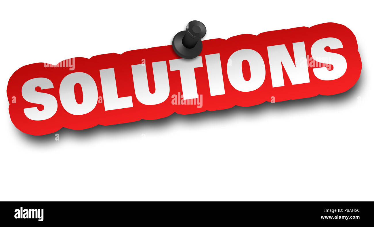 solutions concept 3d illustration isolated on white background Stock ...