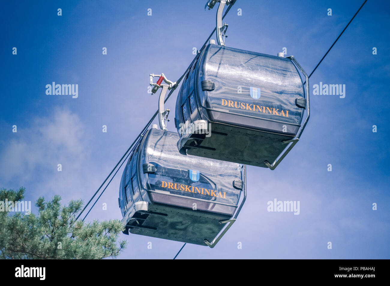 Cable car one of most popular attraction in Druskininkai, Lithuania ...