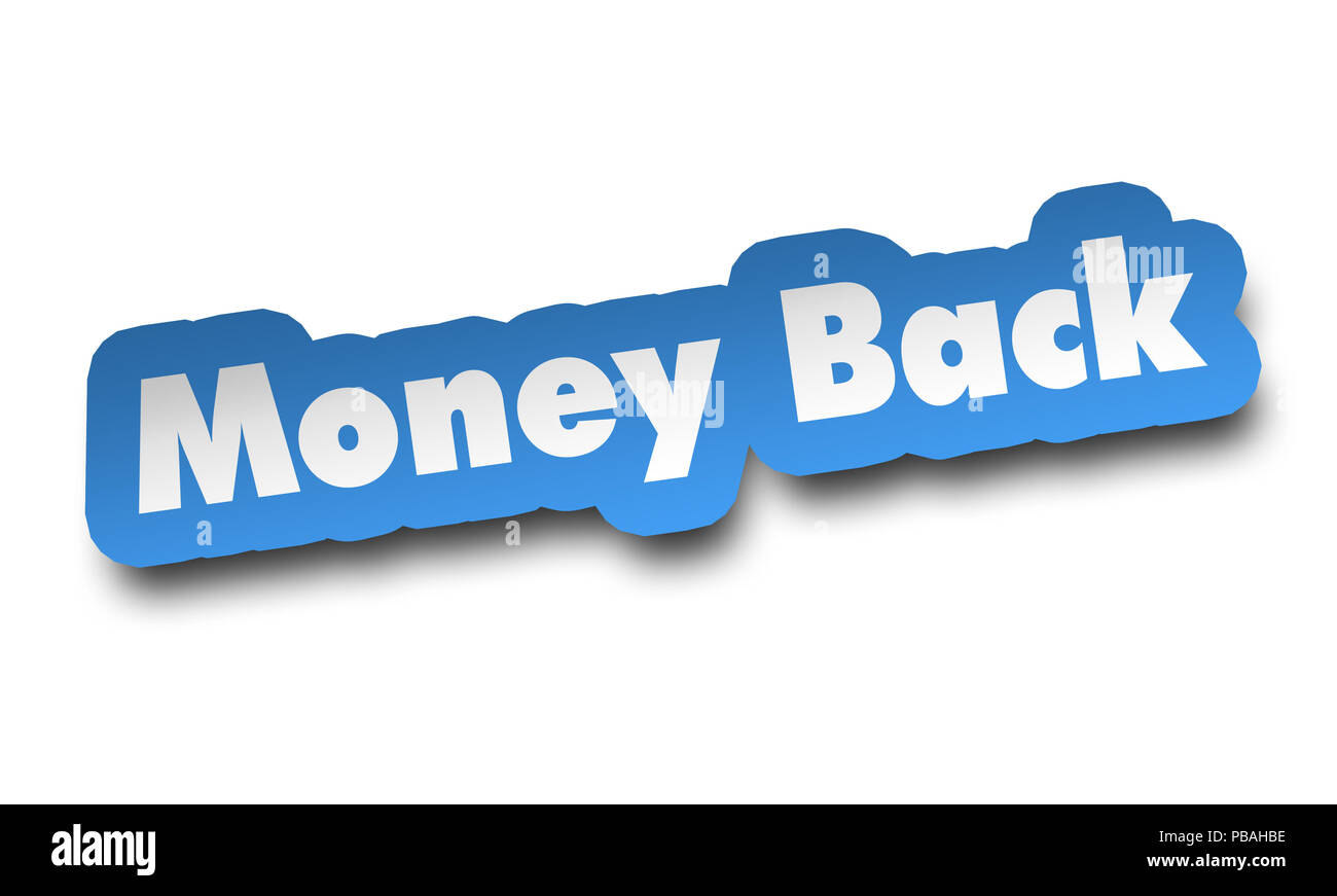 money back concept 3d illustration isolated on white background Stock ...