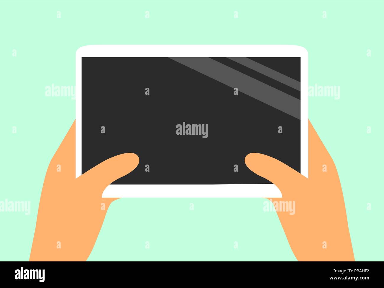 Hands touchpad vectors hi-res stock photography and images - Alamy