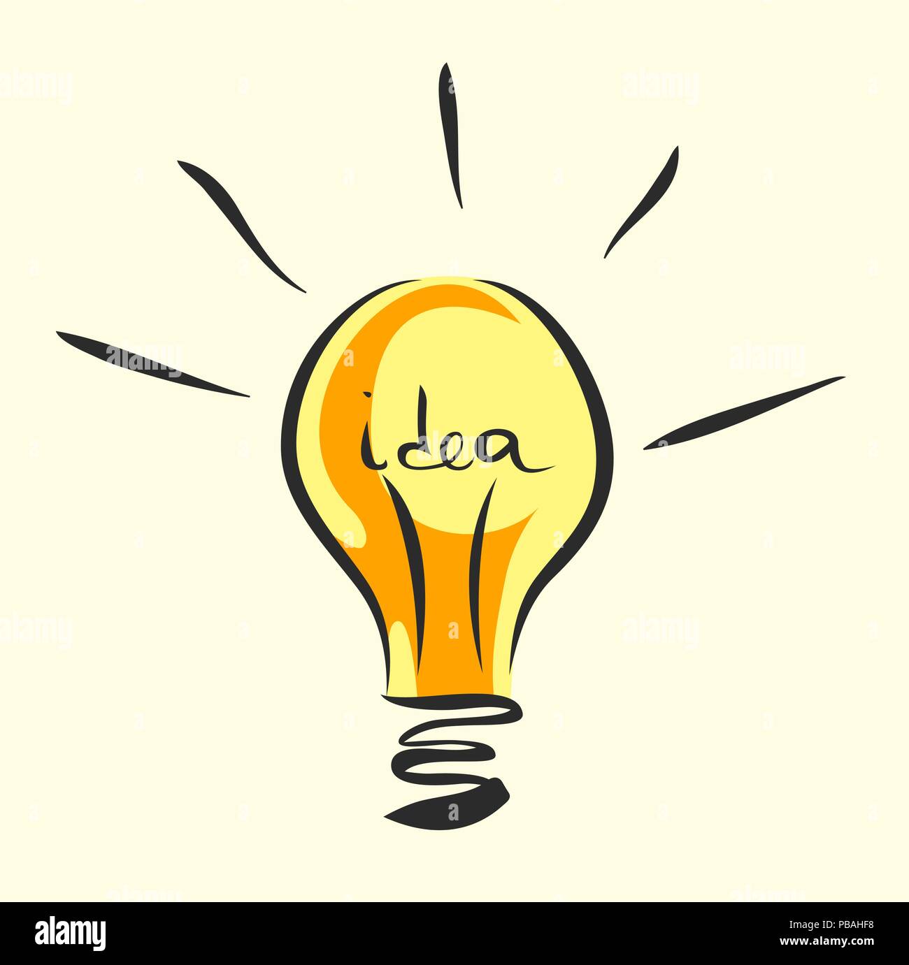 Idea lamp. Vector object Stock Vector Image & Art - Alamy