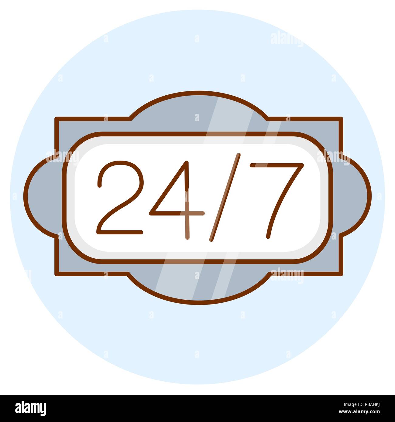 24 hours opening Stock Vector Images - Alamy