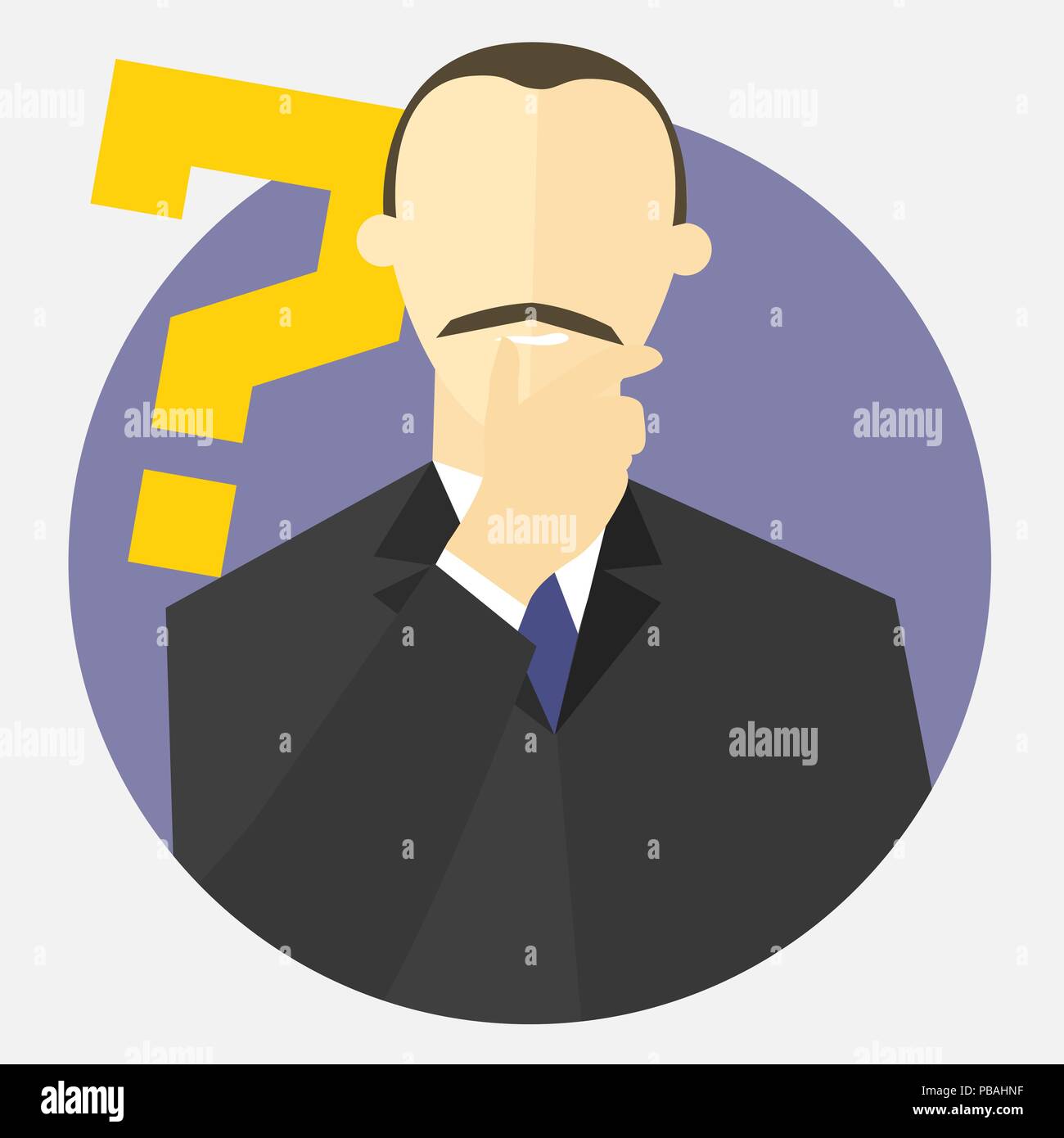 Cartoon boss mustache hi-res stock photography and images - Alamy