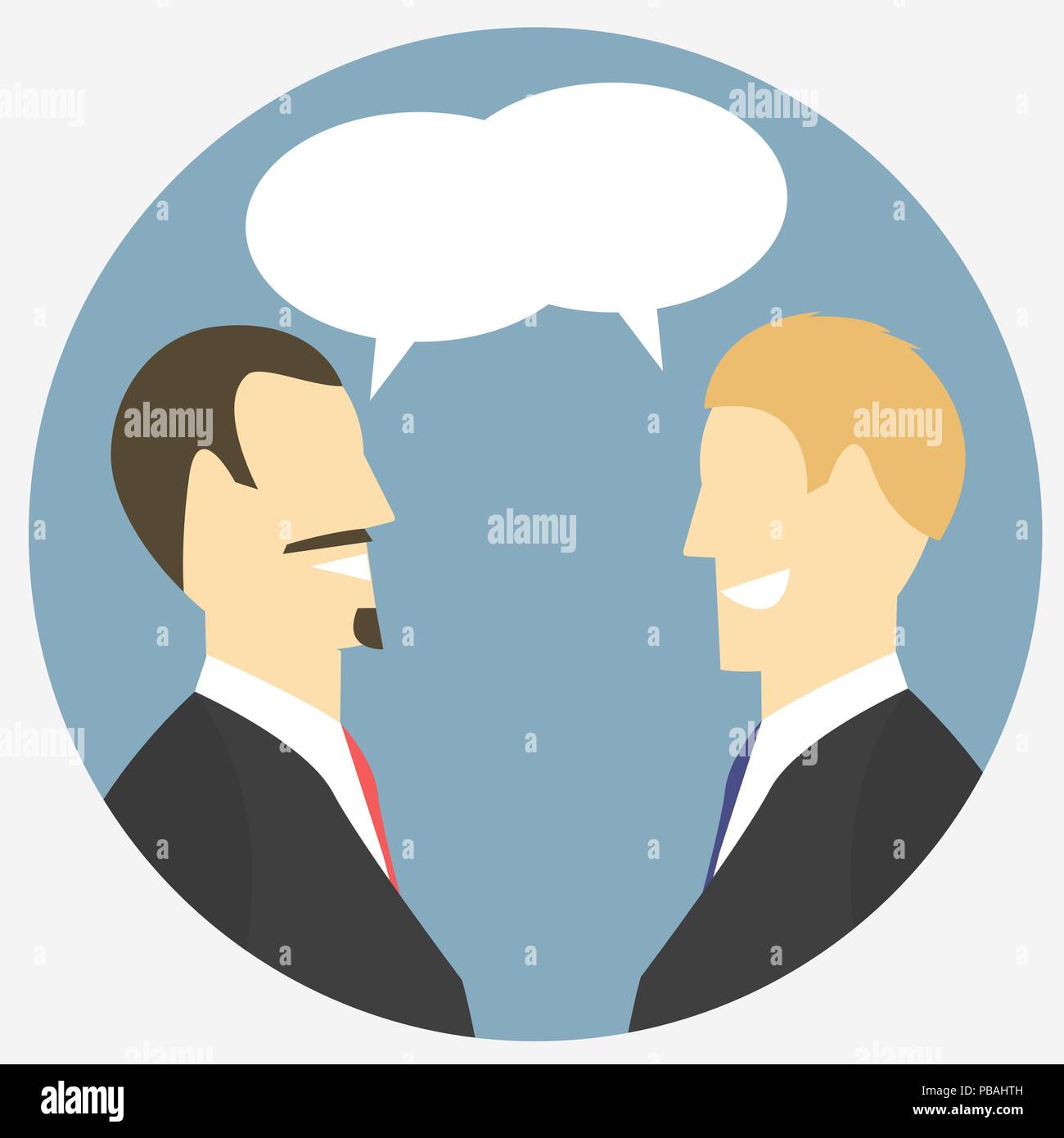 Interviewing flat icon. Colored dialog sign. Vector illustration Stock ...