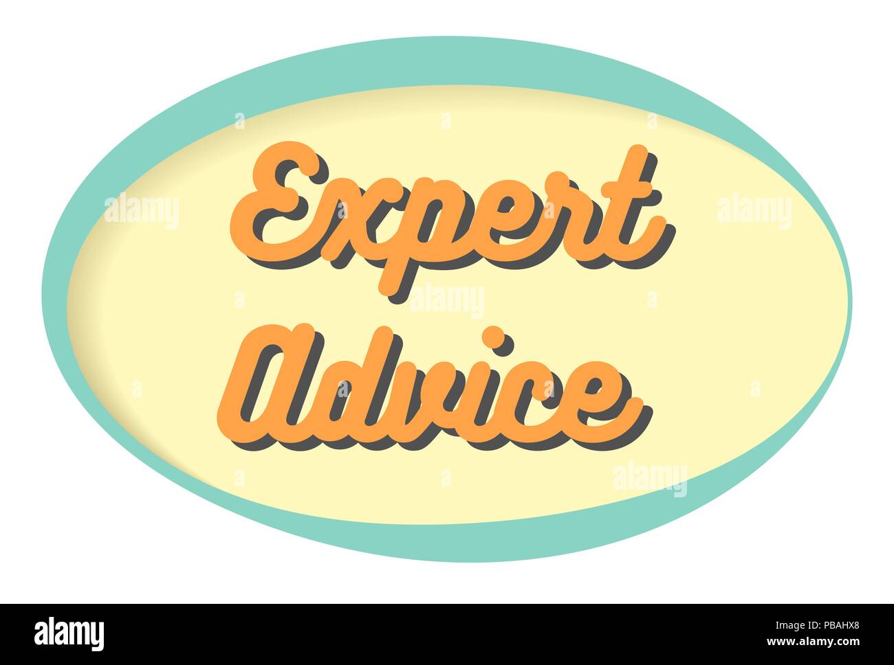 Expert Advice vector sticker. Volume frame with shadow. Speech bubble ...