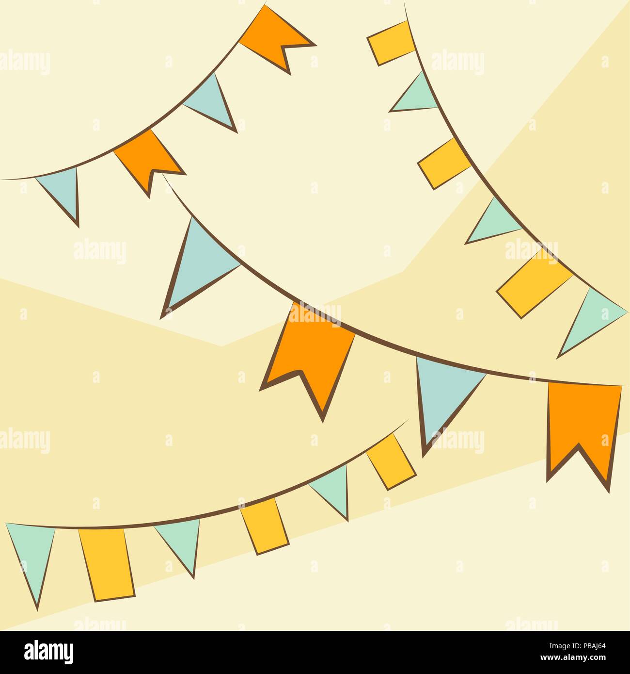 Festive flags illustration. Vector image Stock Vector Image & Art - Alamy