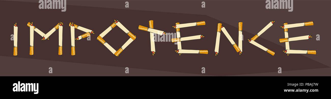 Importance lettering made of cigarettes, vector illustration Stock ...
