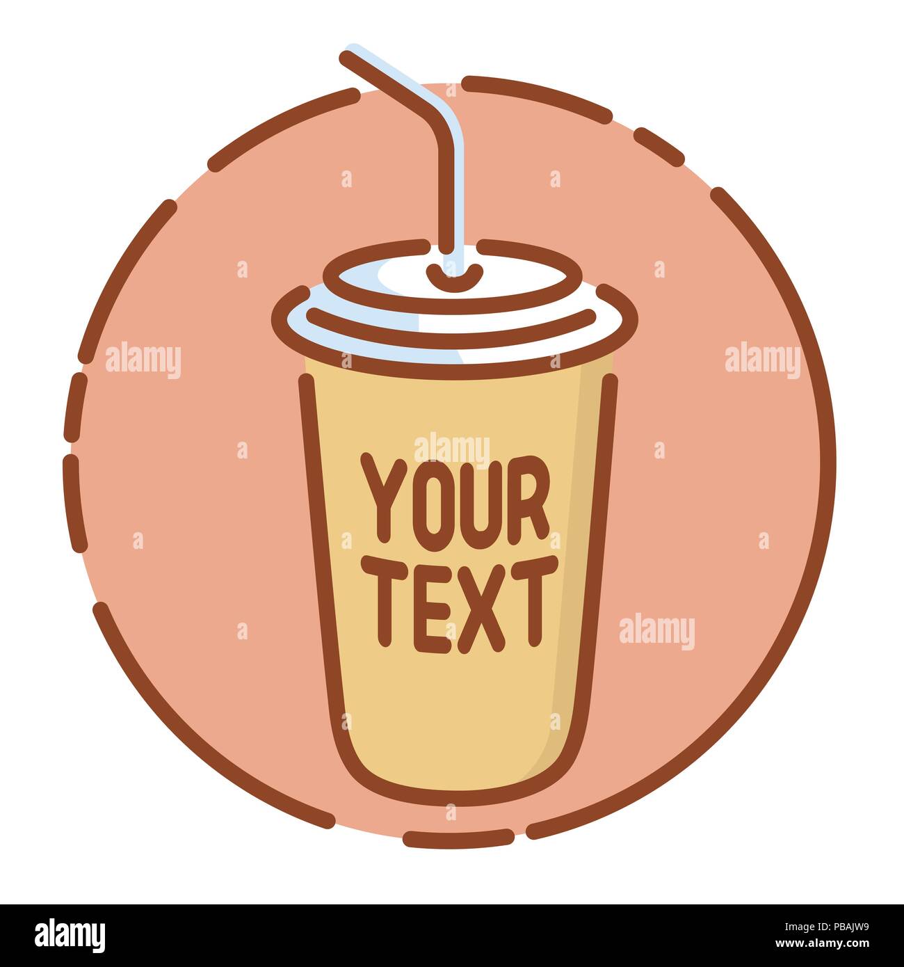 Take away coffee icon, flat design vector illustration Stock Vector ...