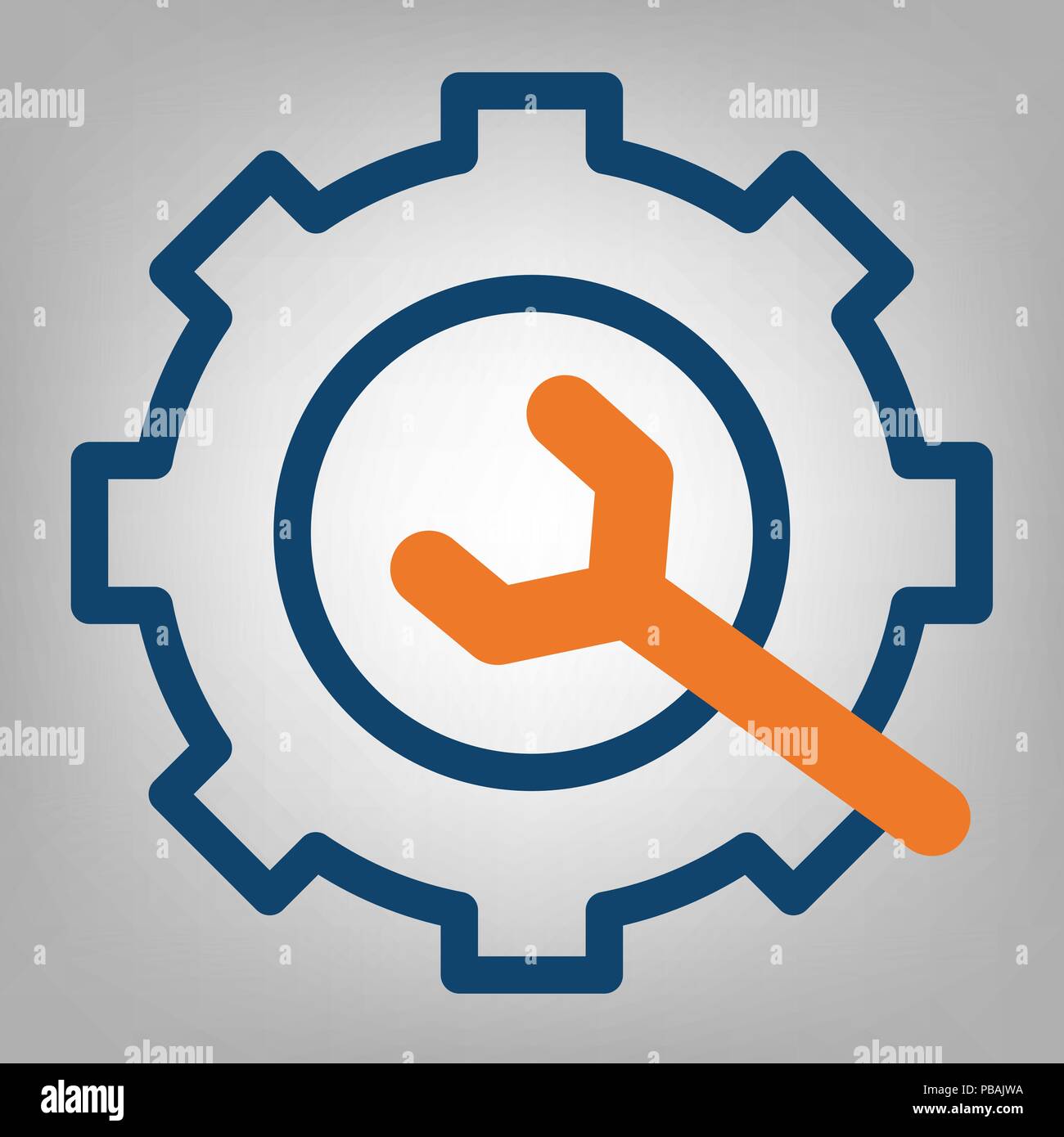 Flat line fix icon, vector illustration Stock Vector Image & Art - Alamy