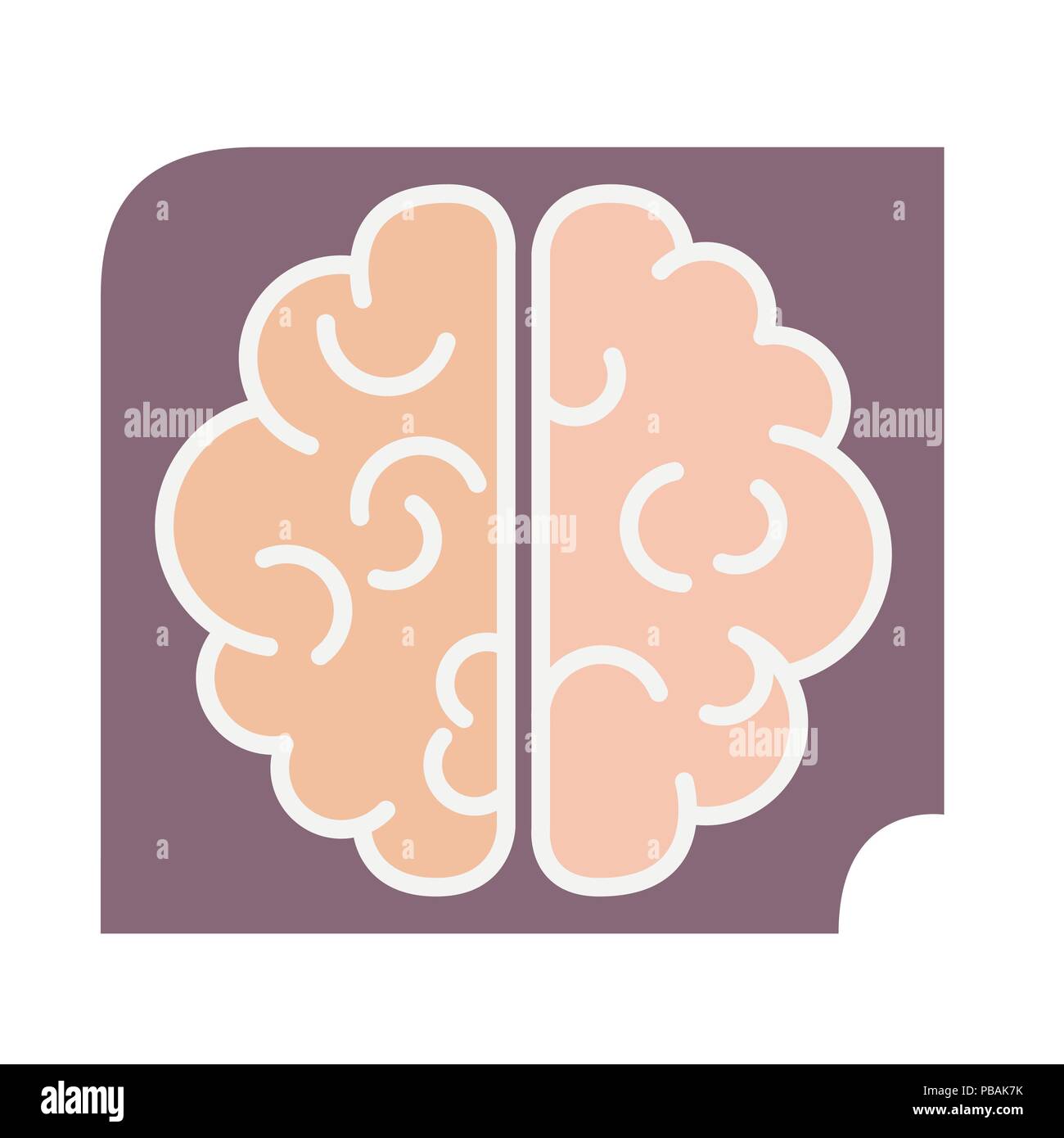 Vector brain icon in flat gradient style Stock Vector Image & Art - Alamy