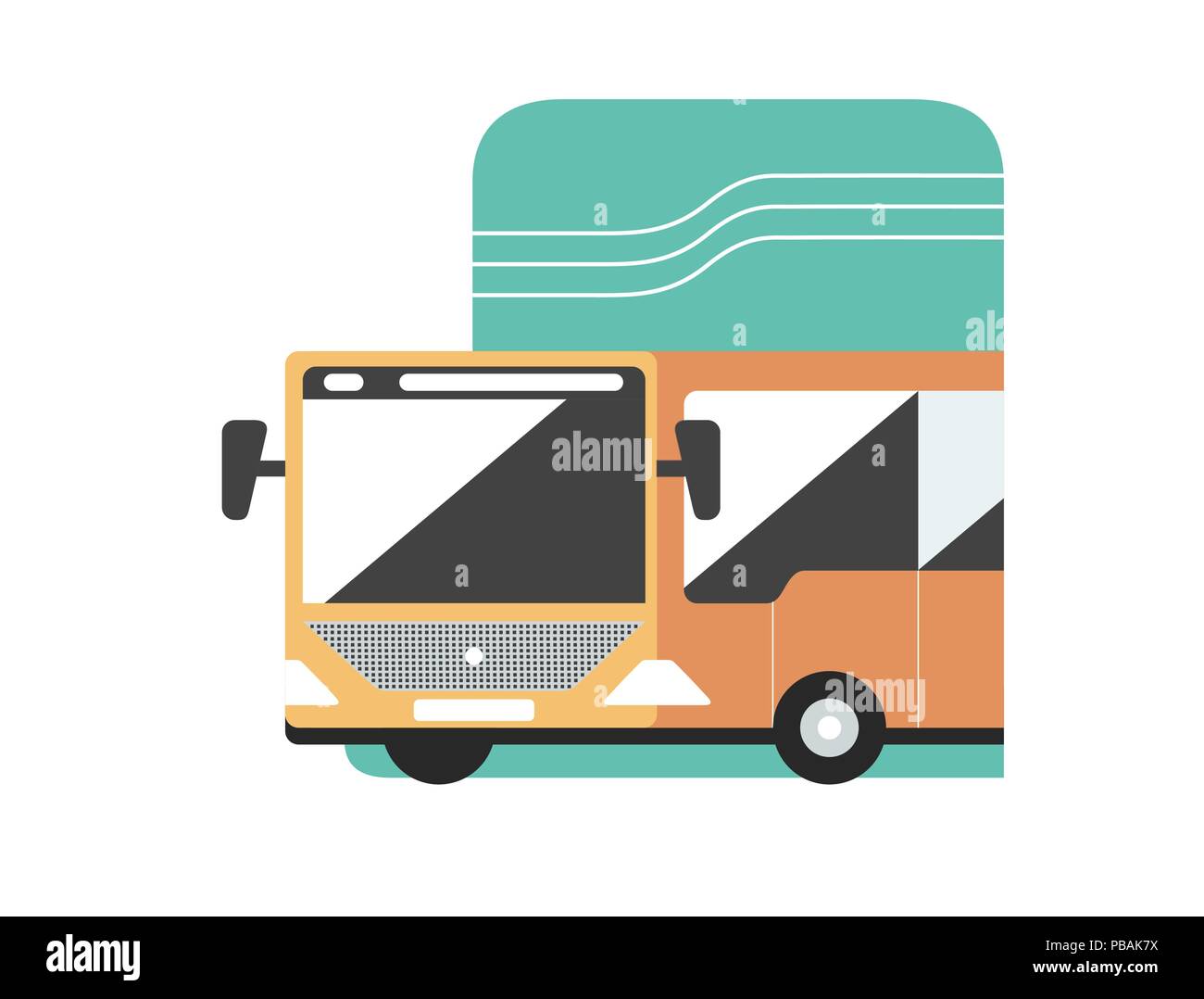 Public bus flat style vector illustration Stock Vector Image & Art - Alamy
