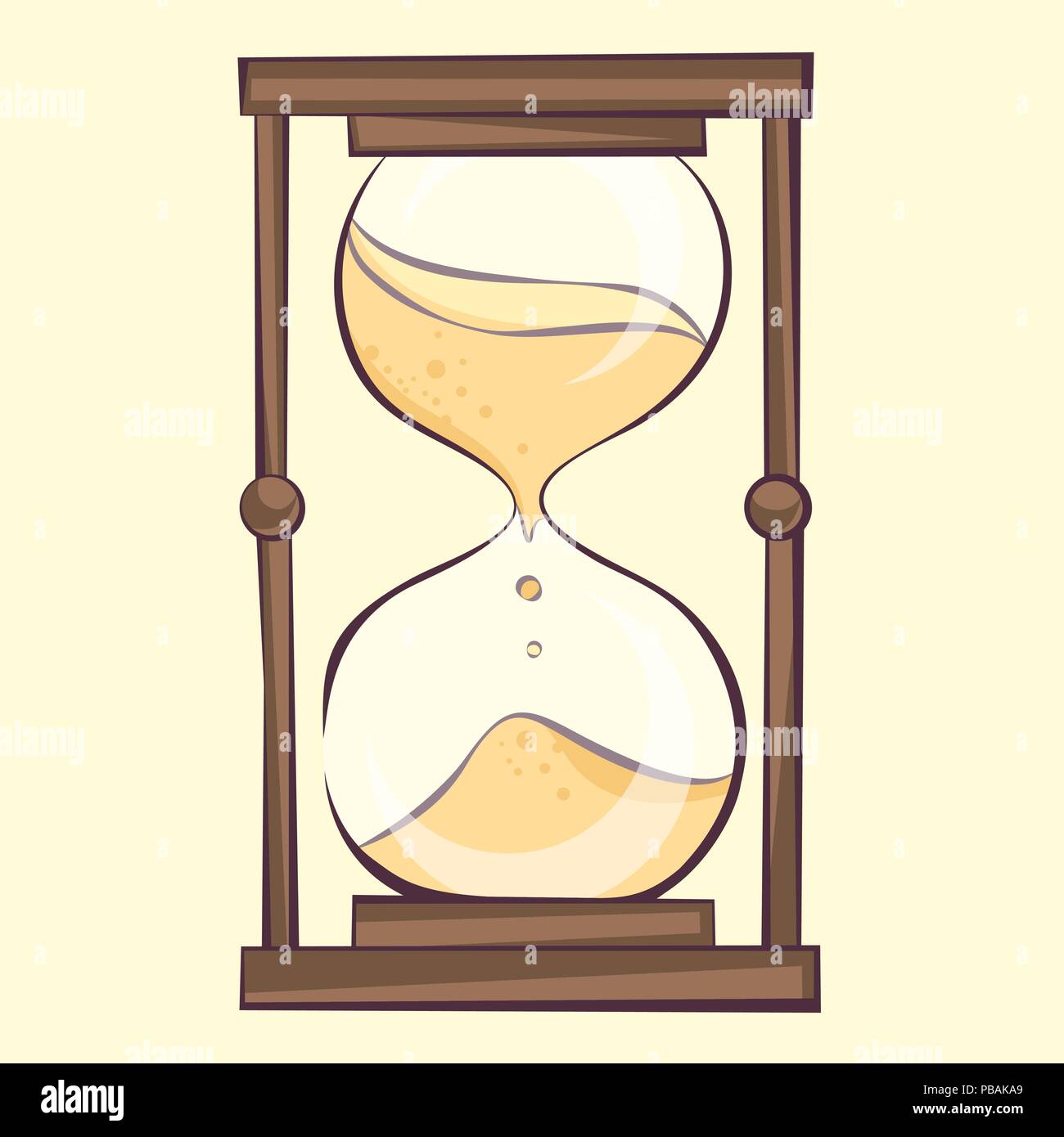 Transparent hourglass illustration, sandglass, sandclock, vector eps10 ...