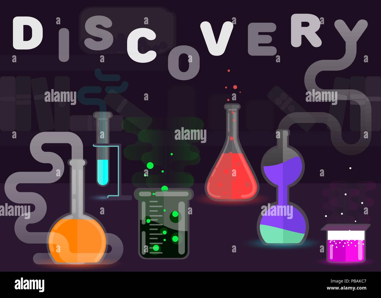 Chemistry is a discovery flat style vector illustration Stock Vector ...