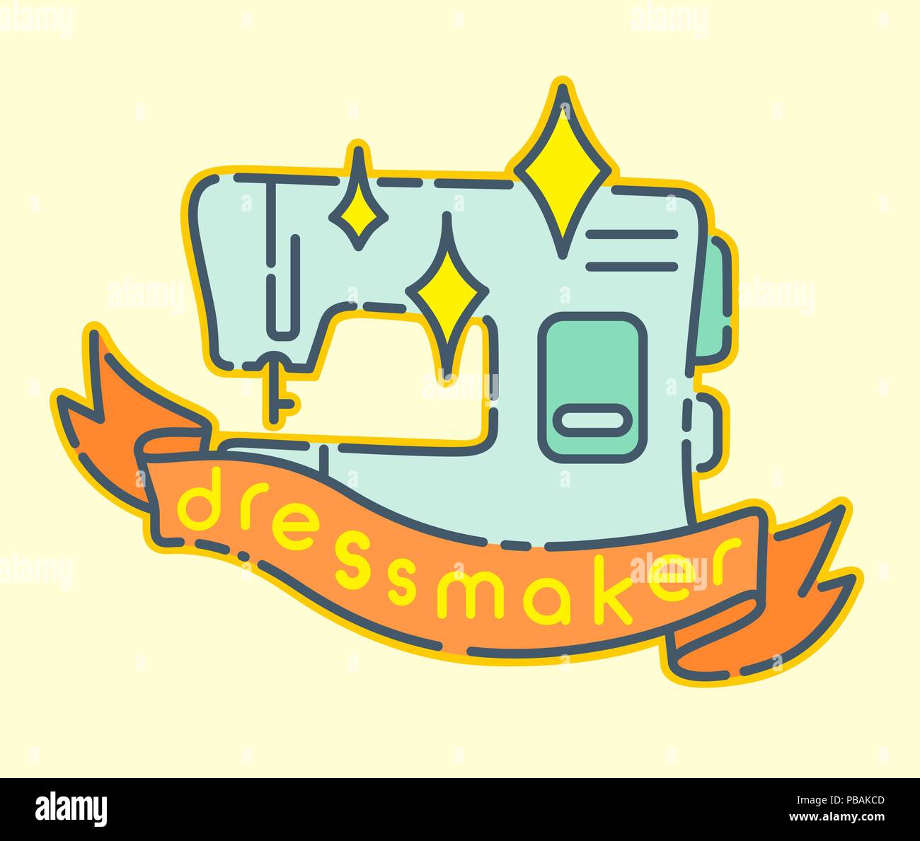 Industrial sewing machine Stock Vector Images - Alamy