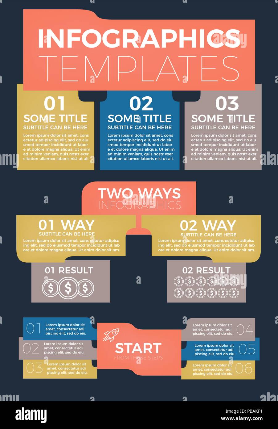 Vector infographics layout set. Template for brochure, app, web design ...
