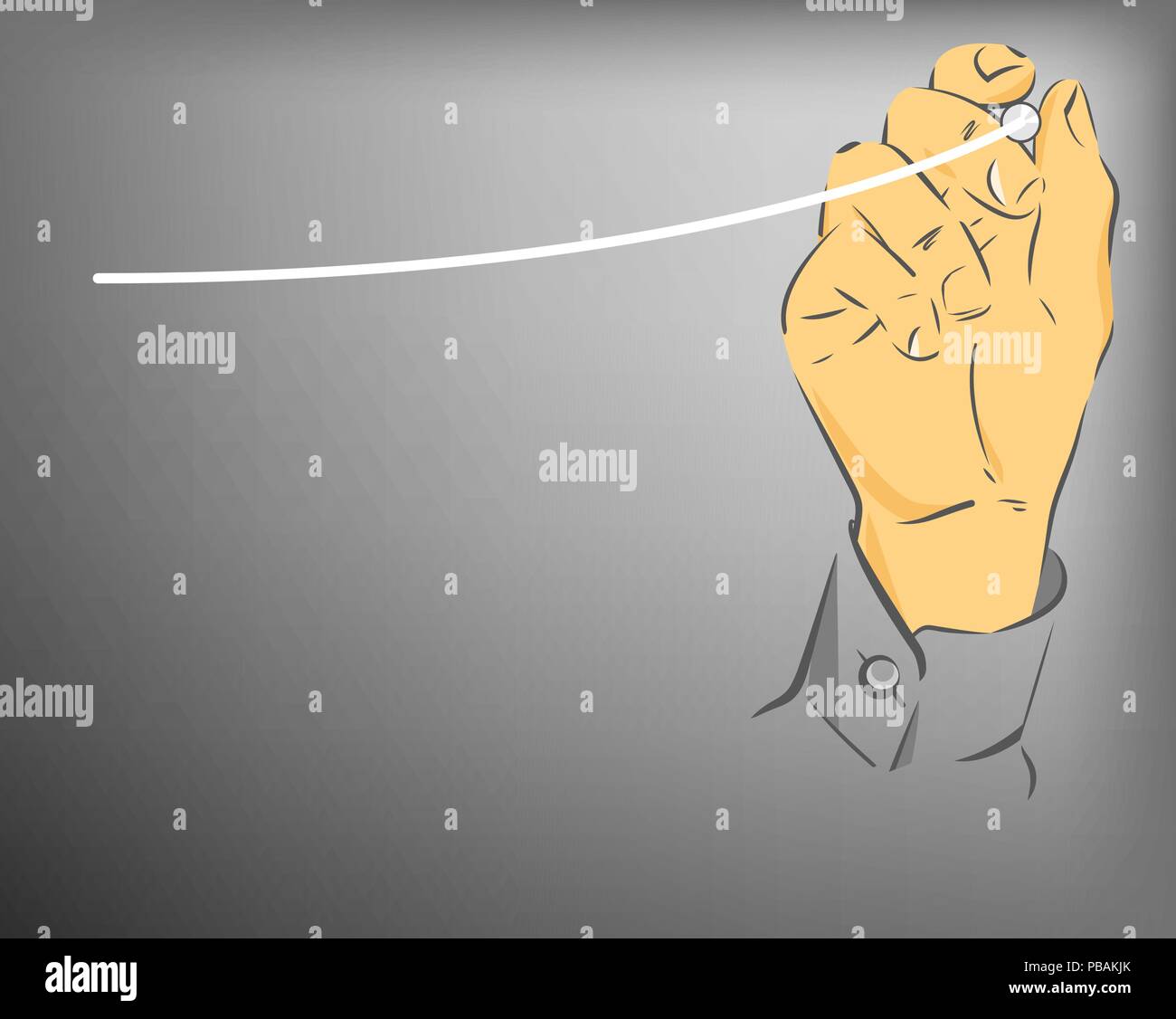 Hand drawing increasing graph vector illustration Stock Vector Image ...