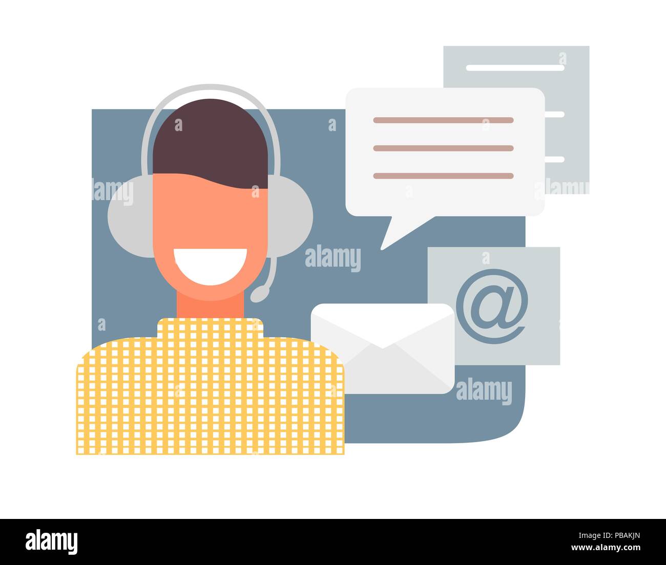 Secretary, flat style vector icon isolated on white Stock Vector Image ...