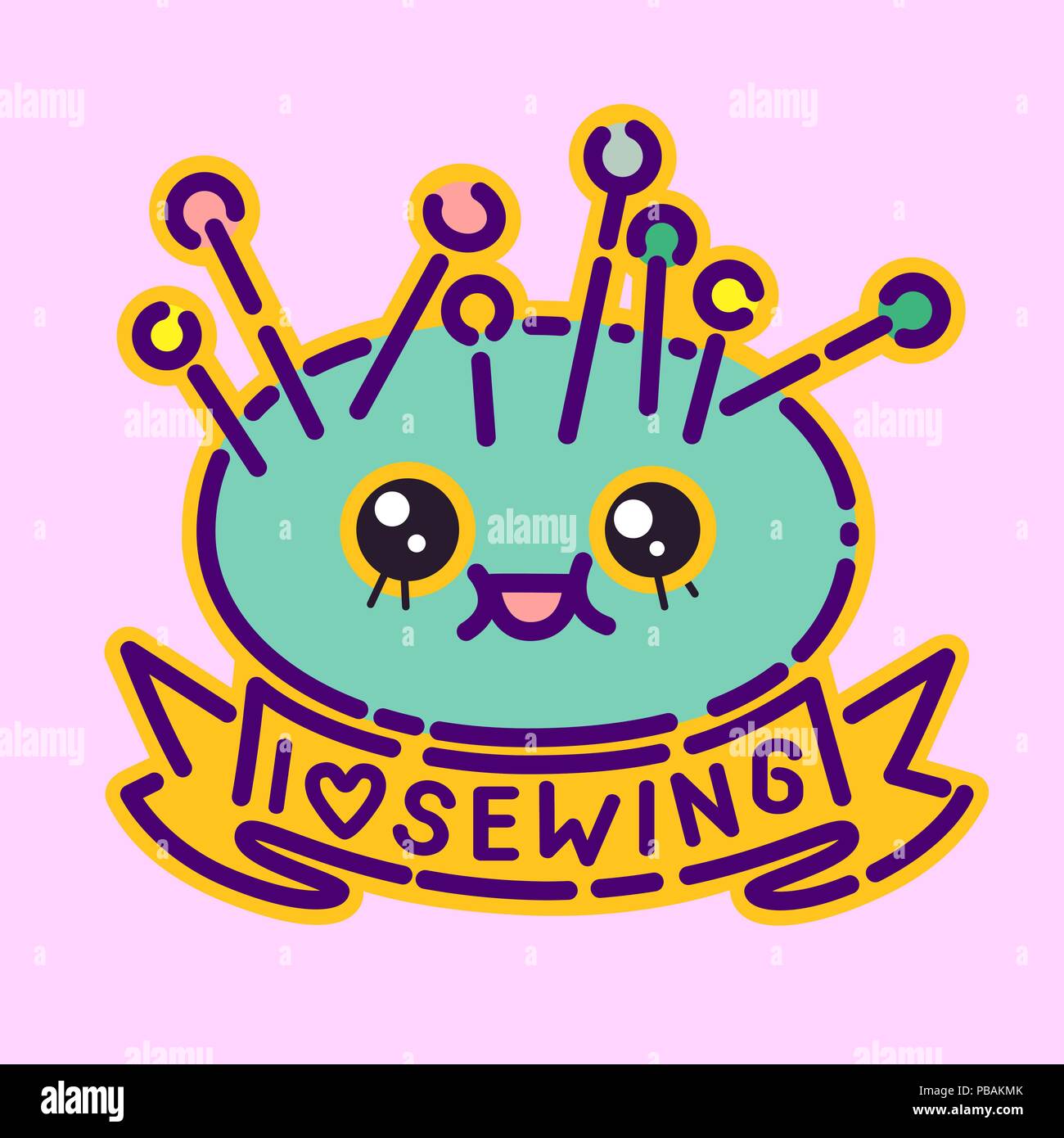 Dressmaking pins Stock Vector Images - Alamy