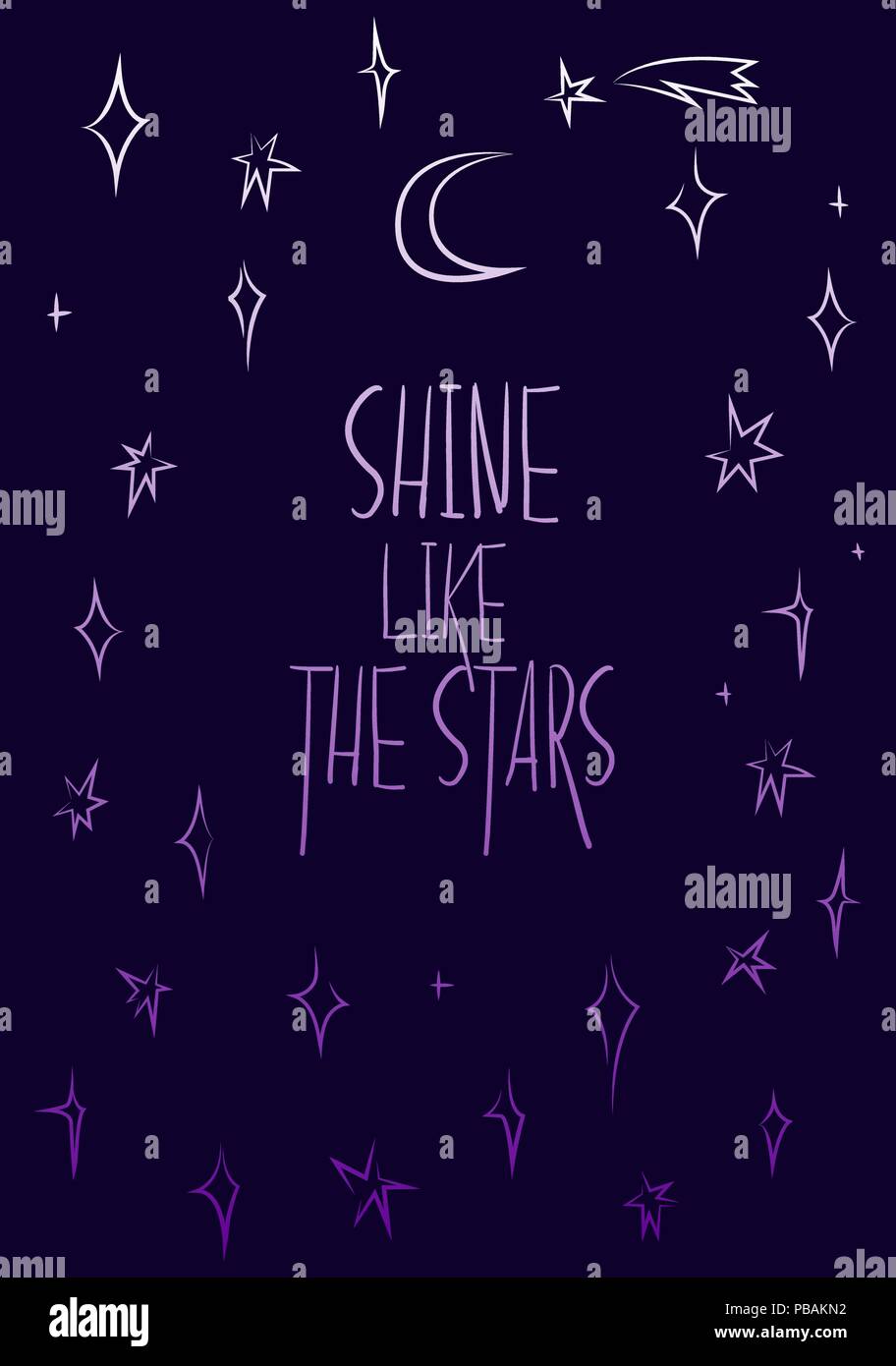 Moon like stars Stock Vector Images - Alamy