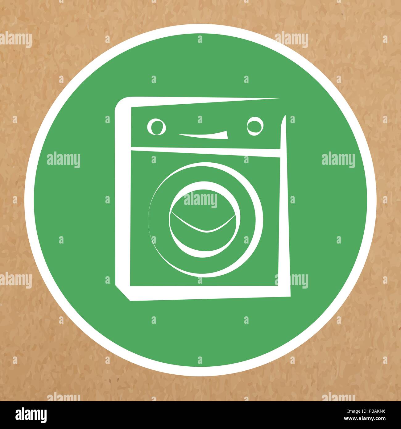 Washer icon, vector sign of cute kawaii washing machine Stock Vector ...