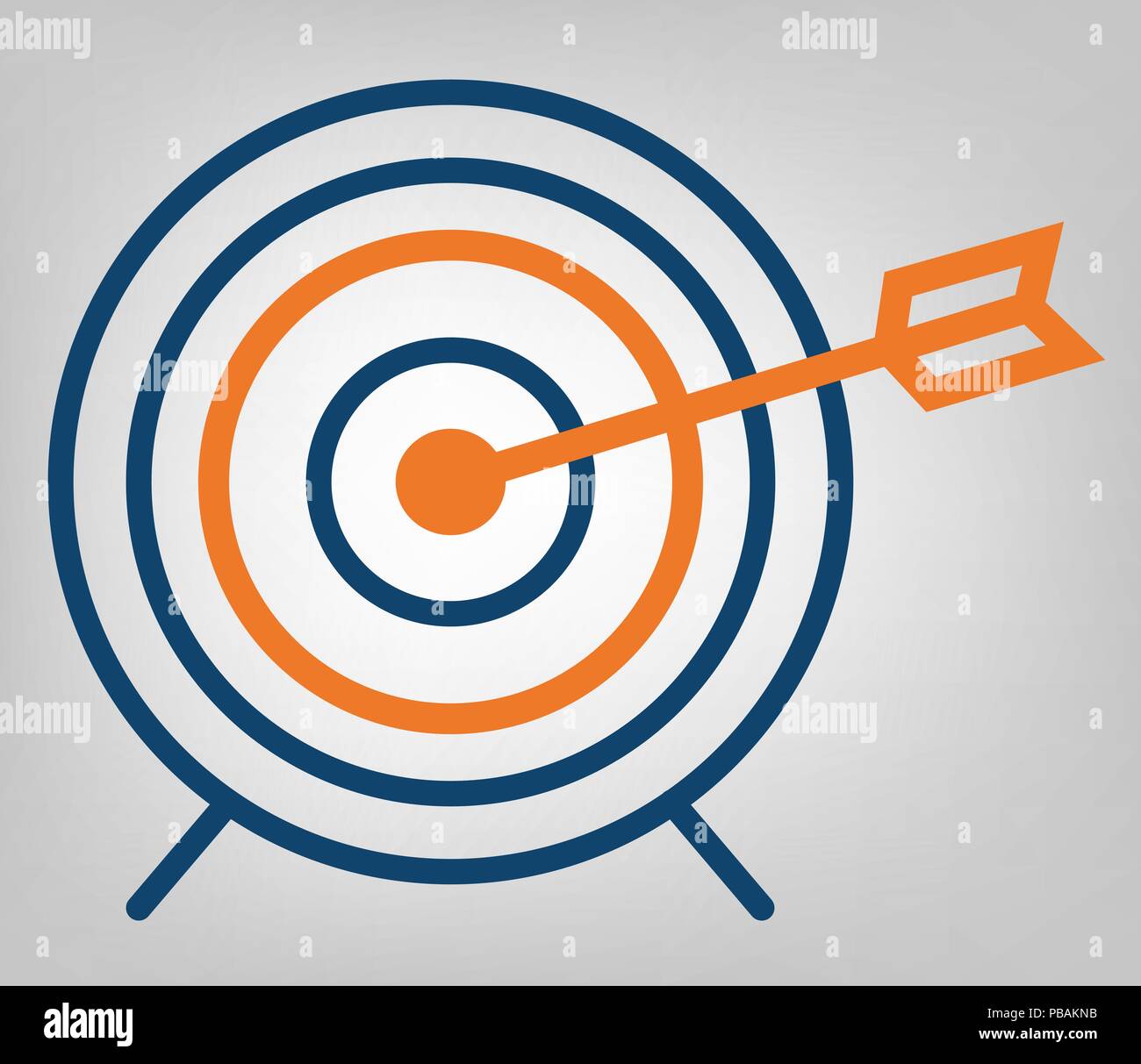 Target icon, web design sign, vector illustration of aim with arrow ...