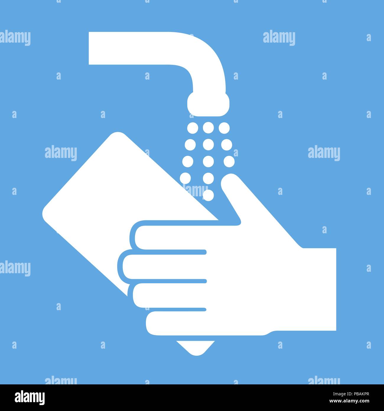 Washing icon, flat style sign, vector label Stock Vector Image & Art ...