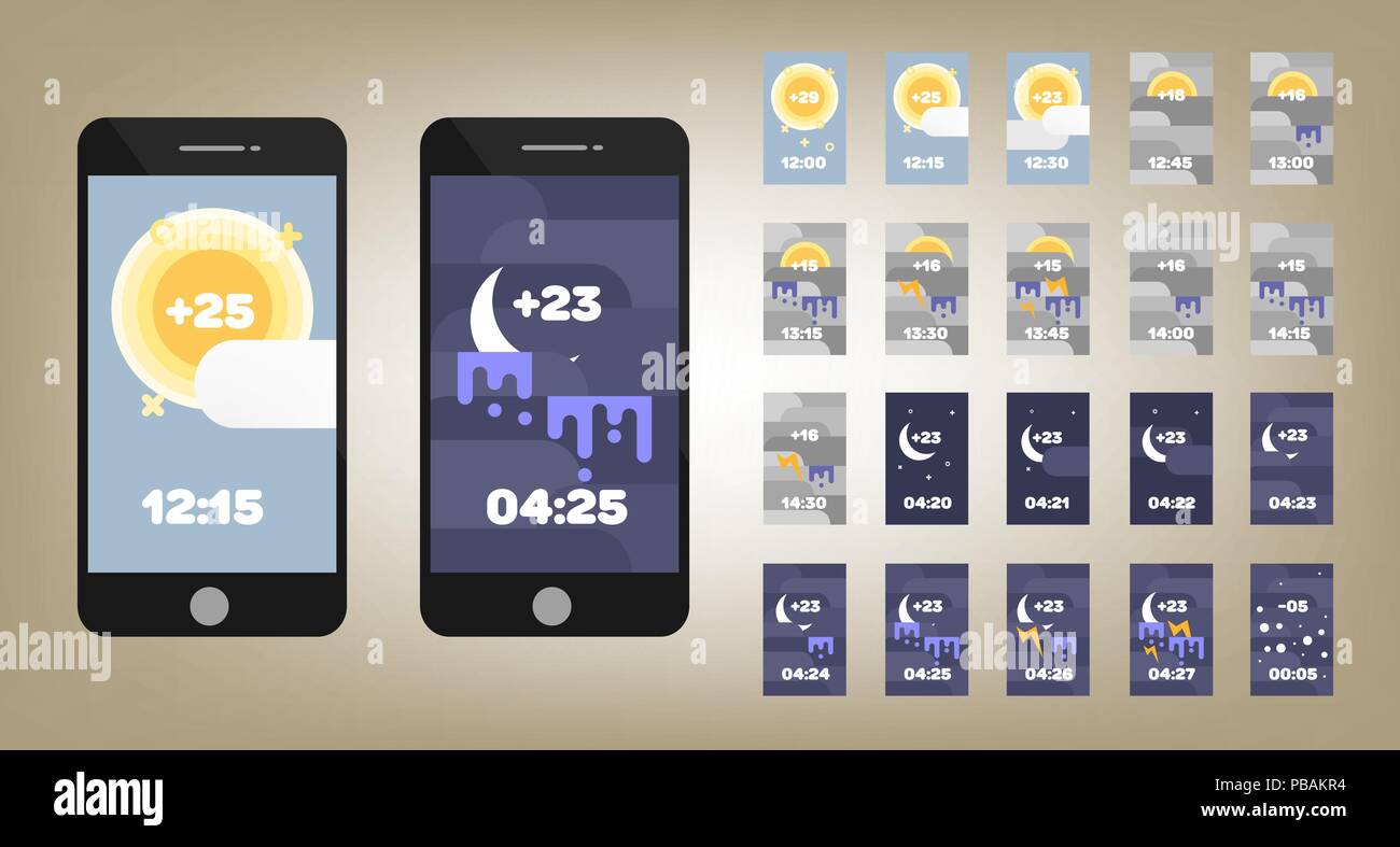 Weather app vector design Stock Vector Image & Art - Alamy