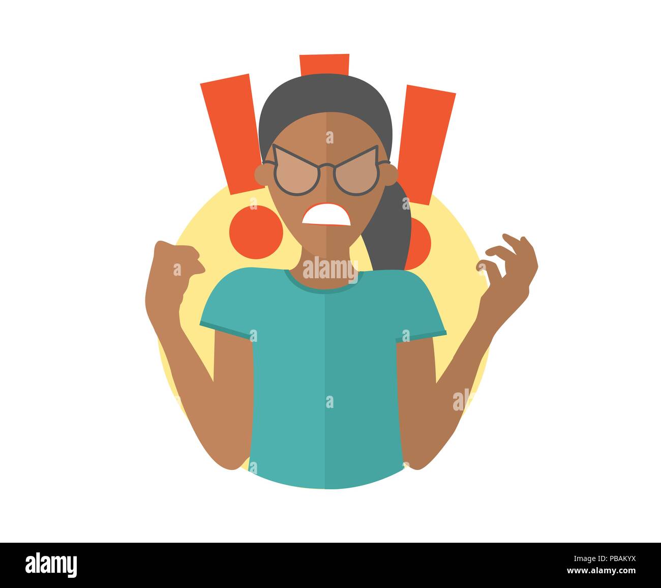 Female rage Stock Vector Images - Alamy