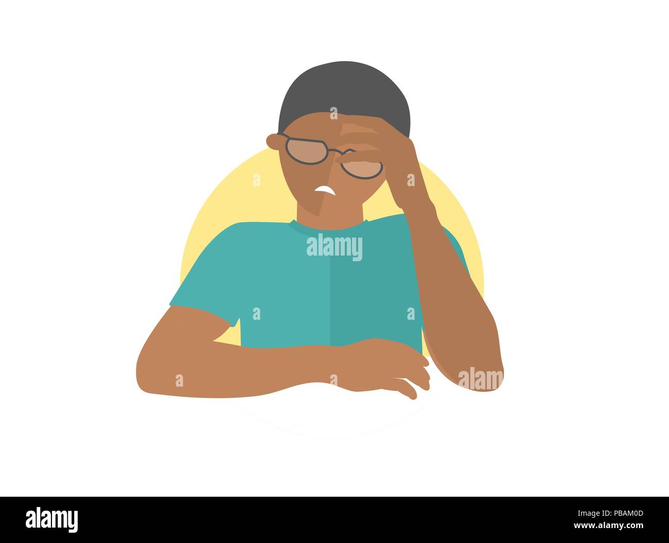 Indian man stressed work Stock Vector Images - Alamy