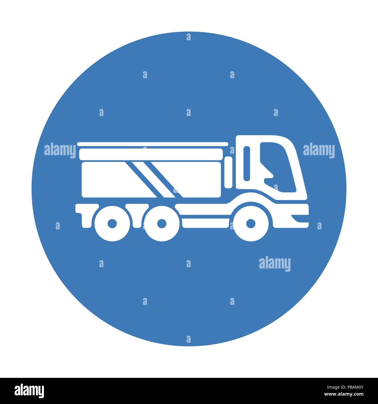 Modern truck vehicle icon in flat style, vector illustration Stock ...
