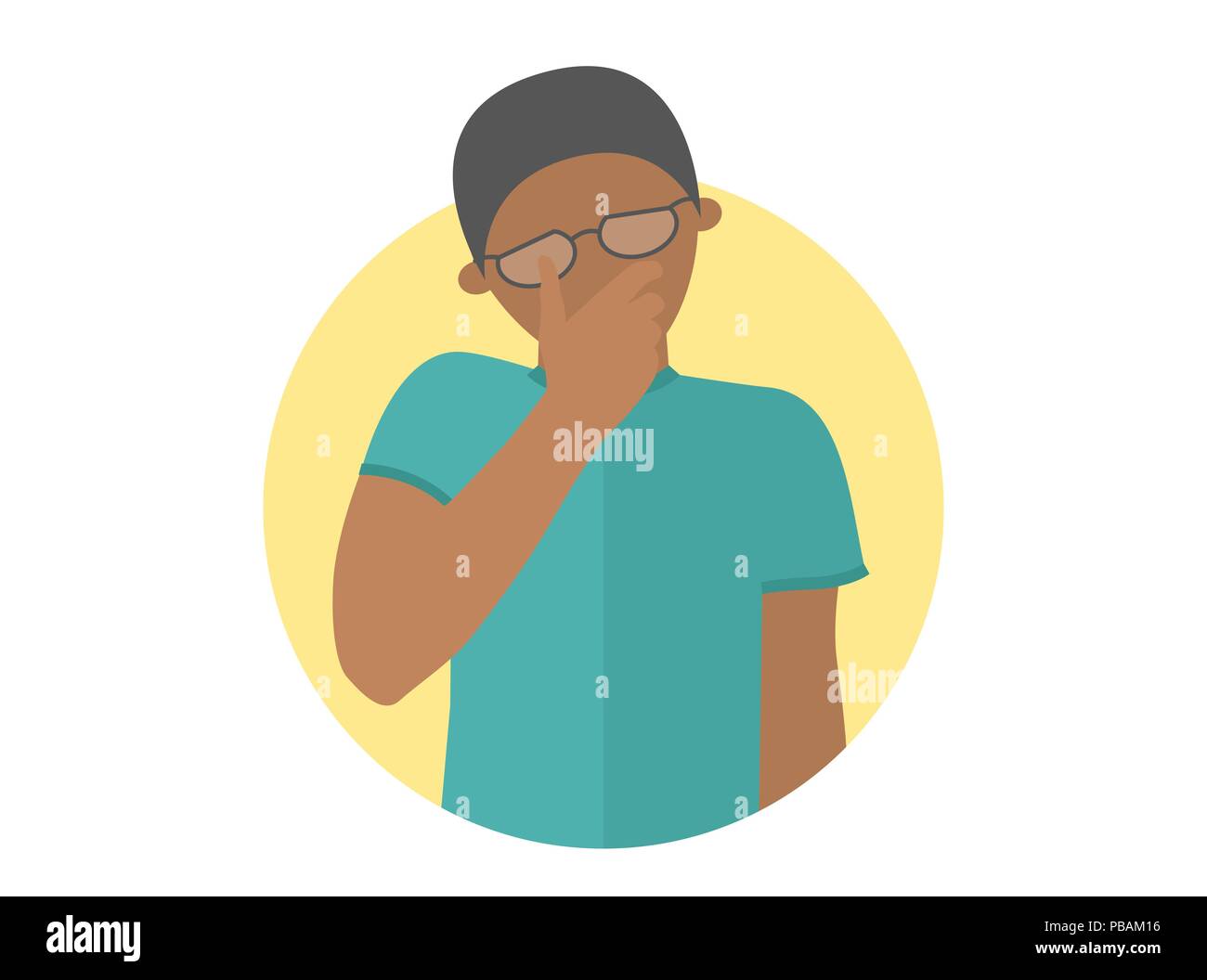 Crying black african american Stock Vector Images - Alamy
