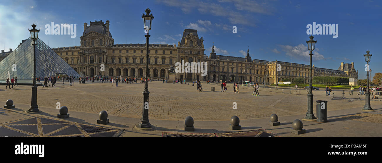 Louvre panorama hi-res stock photography and images - Alamy
