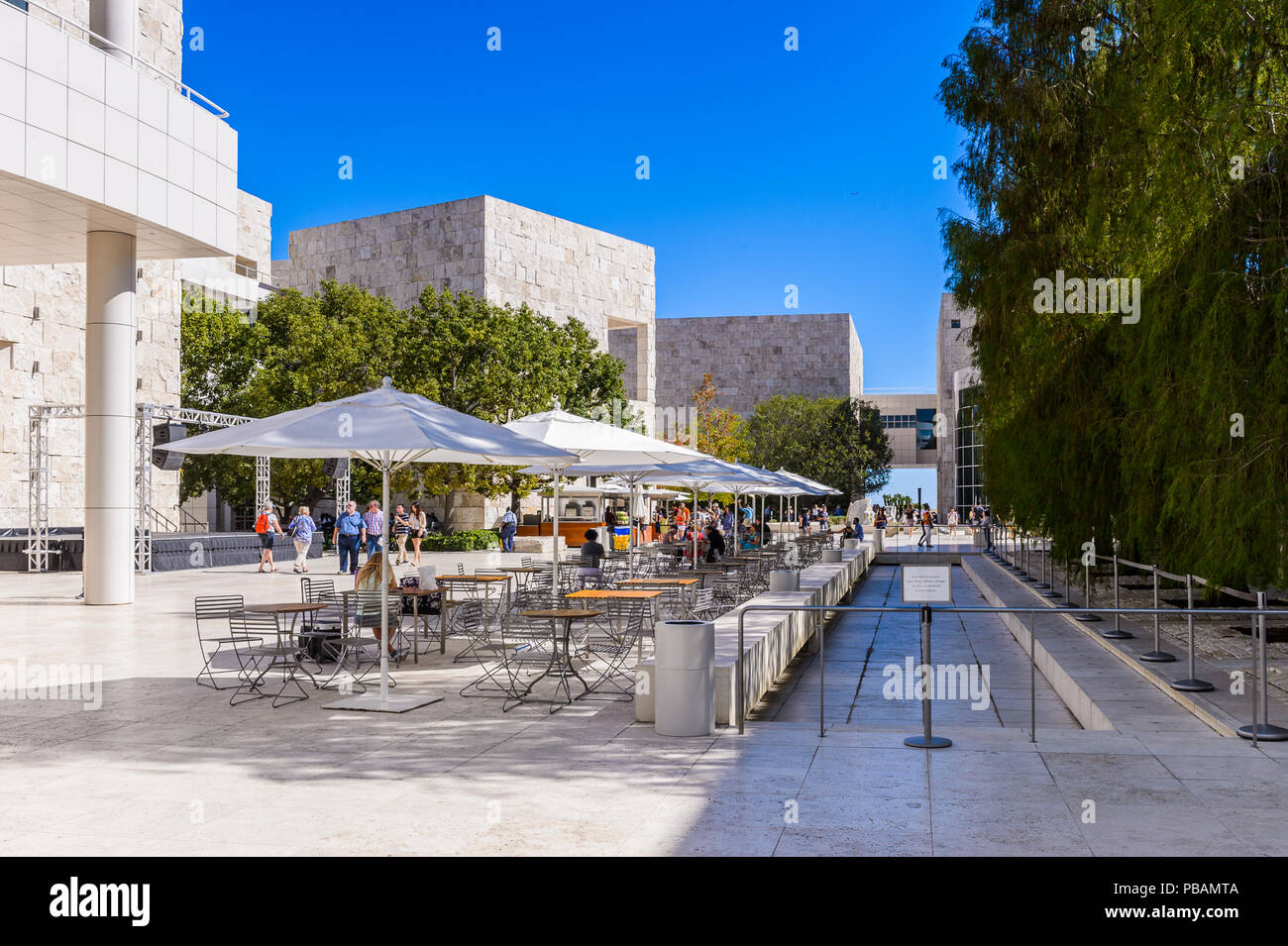 LOS ANGELES, USA - SEP 26, 2015: Campus of the J. Paul Getty Museum ...