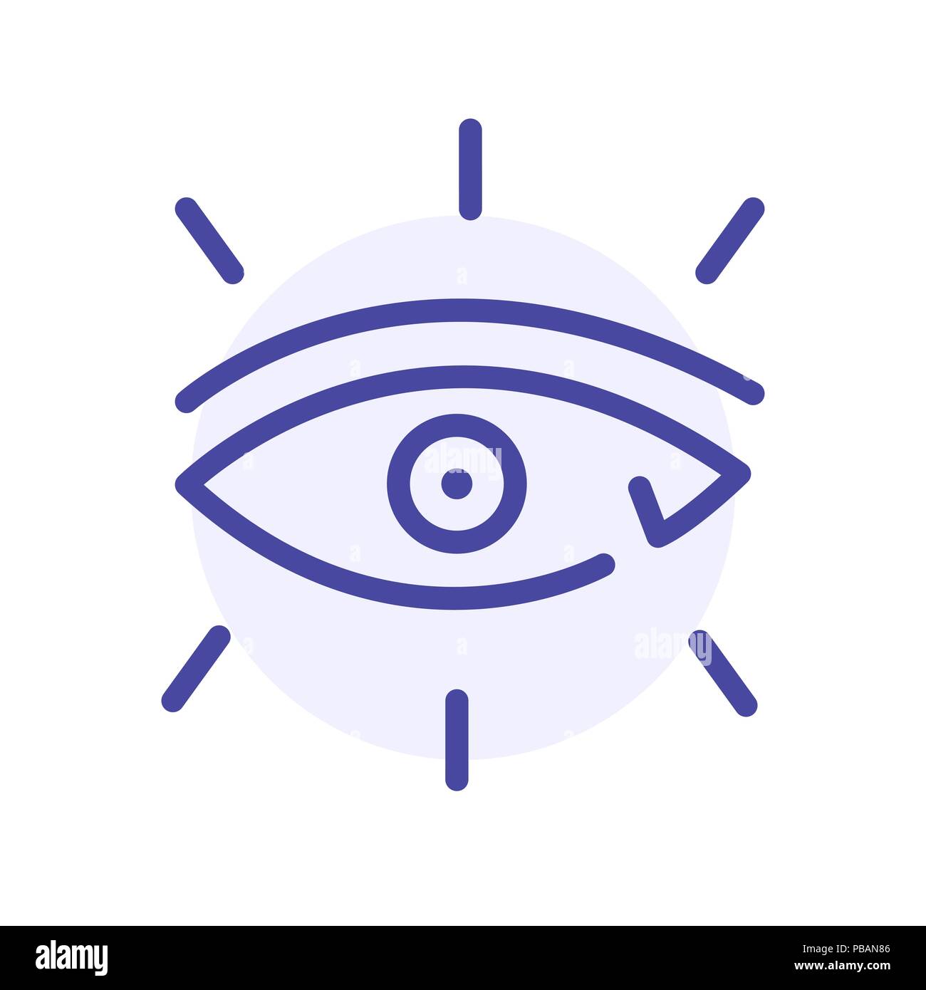 Eye vector line icon, ophthalmology sign Stock Vector Image & Art - Alamy