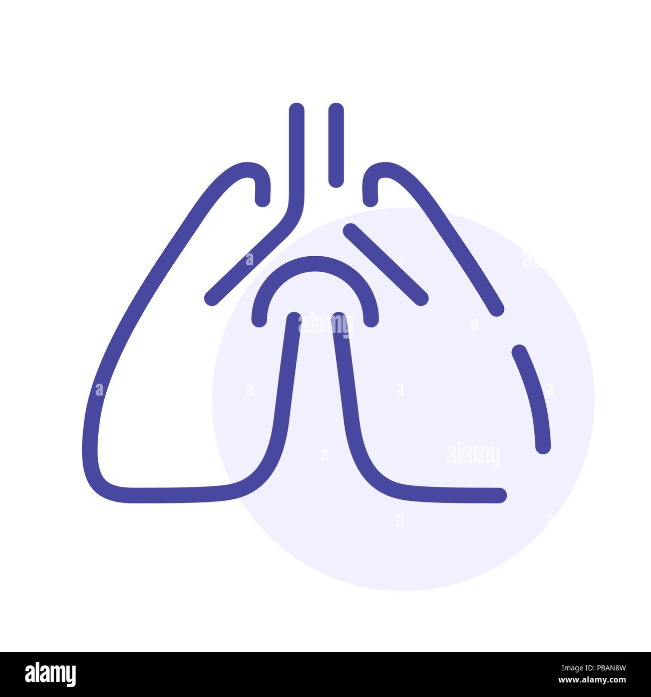 Lungs circle icon vector symbol hi-res stock photography and images - Alamy