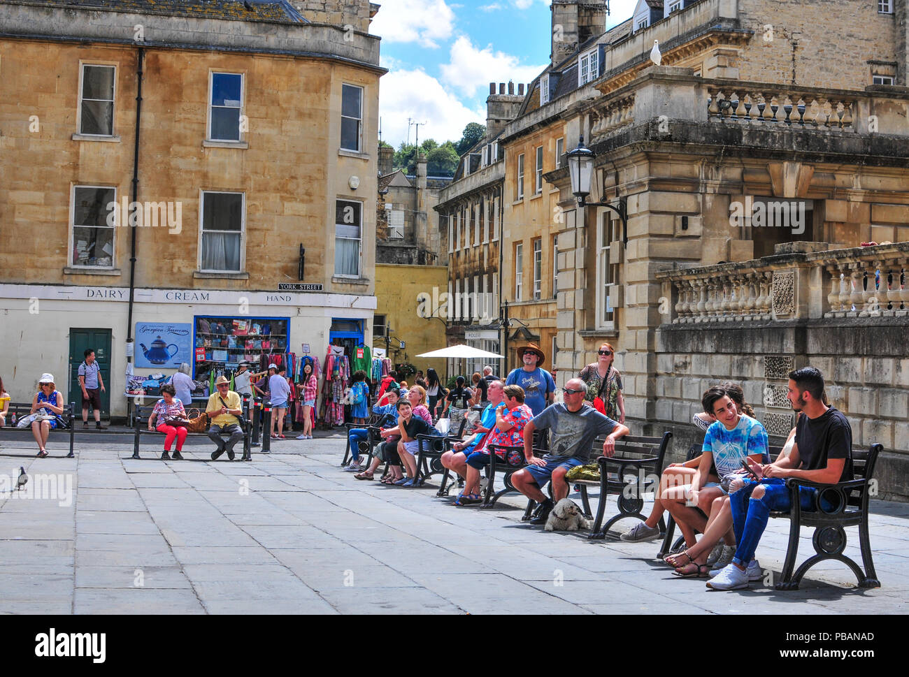 Tourists in Bath Somerset England UK Stock Photo - Alamy