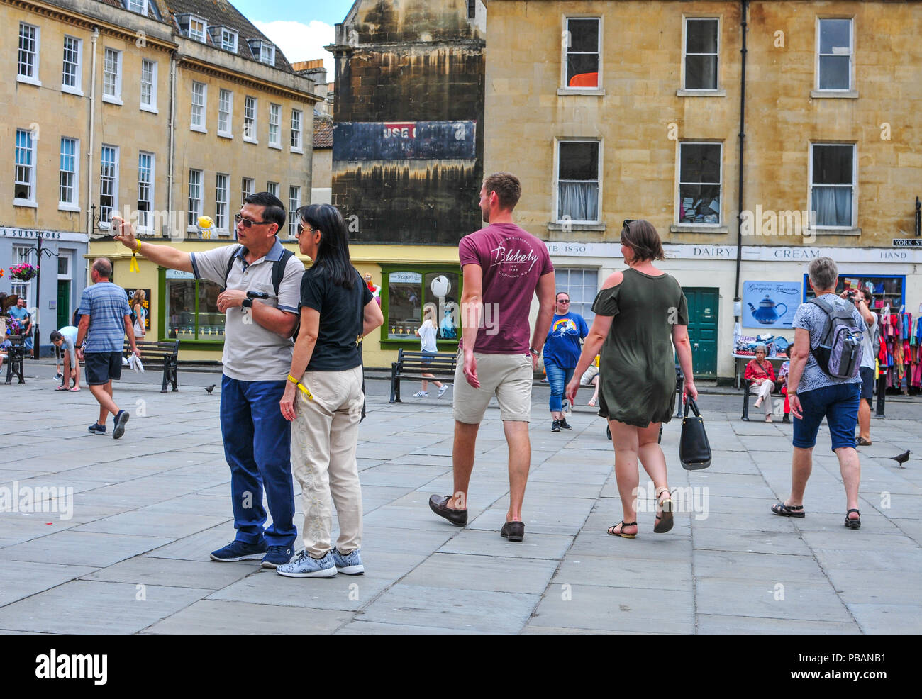 Tourists in Bath Somerset England UK Stock Photo - Alamy