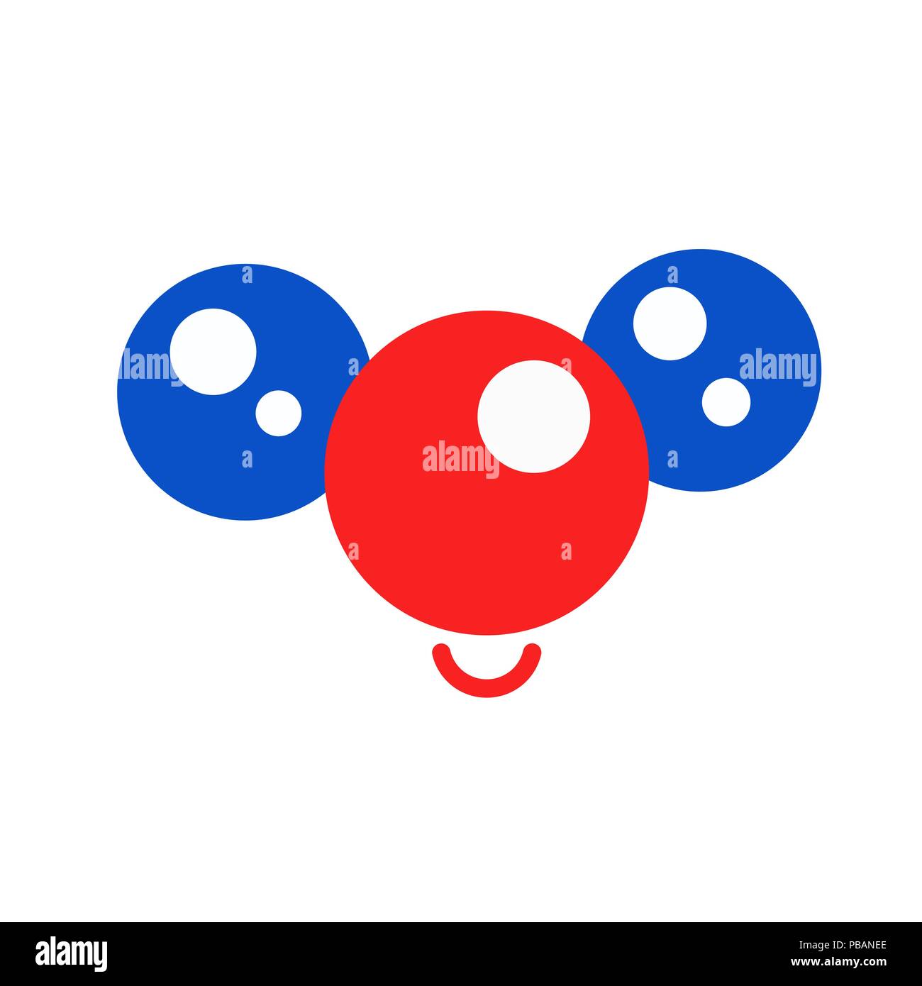 Red Nose Day isolated vector illustration. Abstract cute face Stock ...