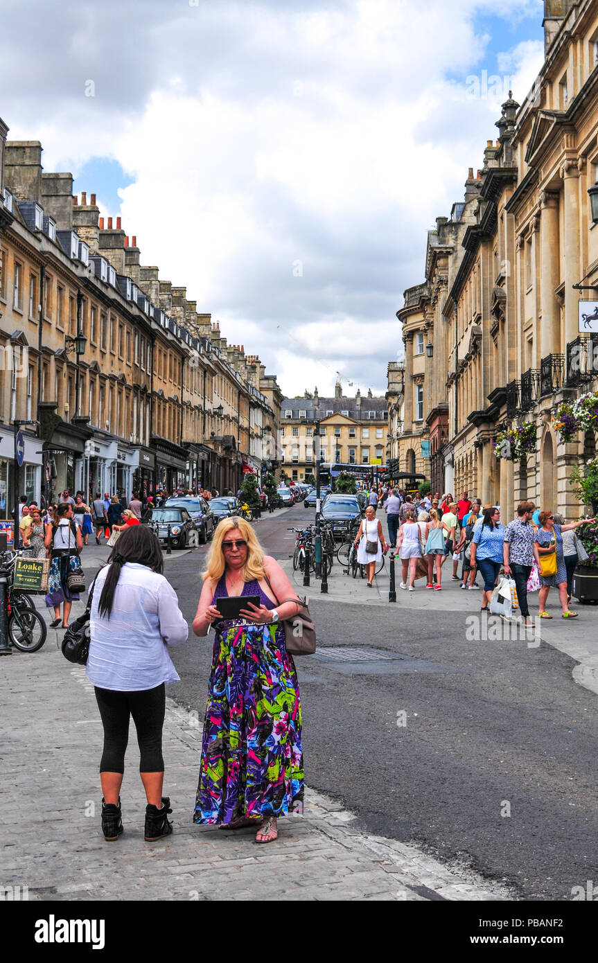 Tourists in Bath Somerset England UK Stock Photo - Alamy