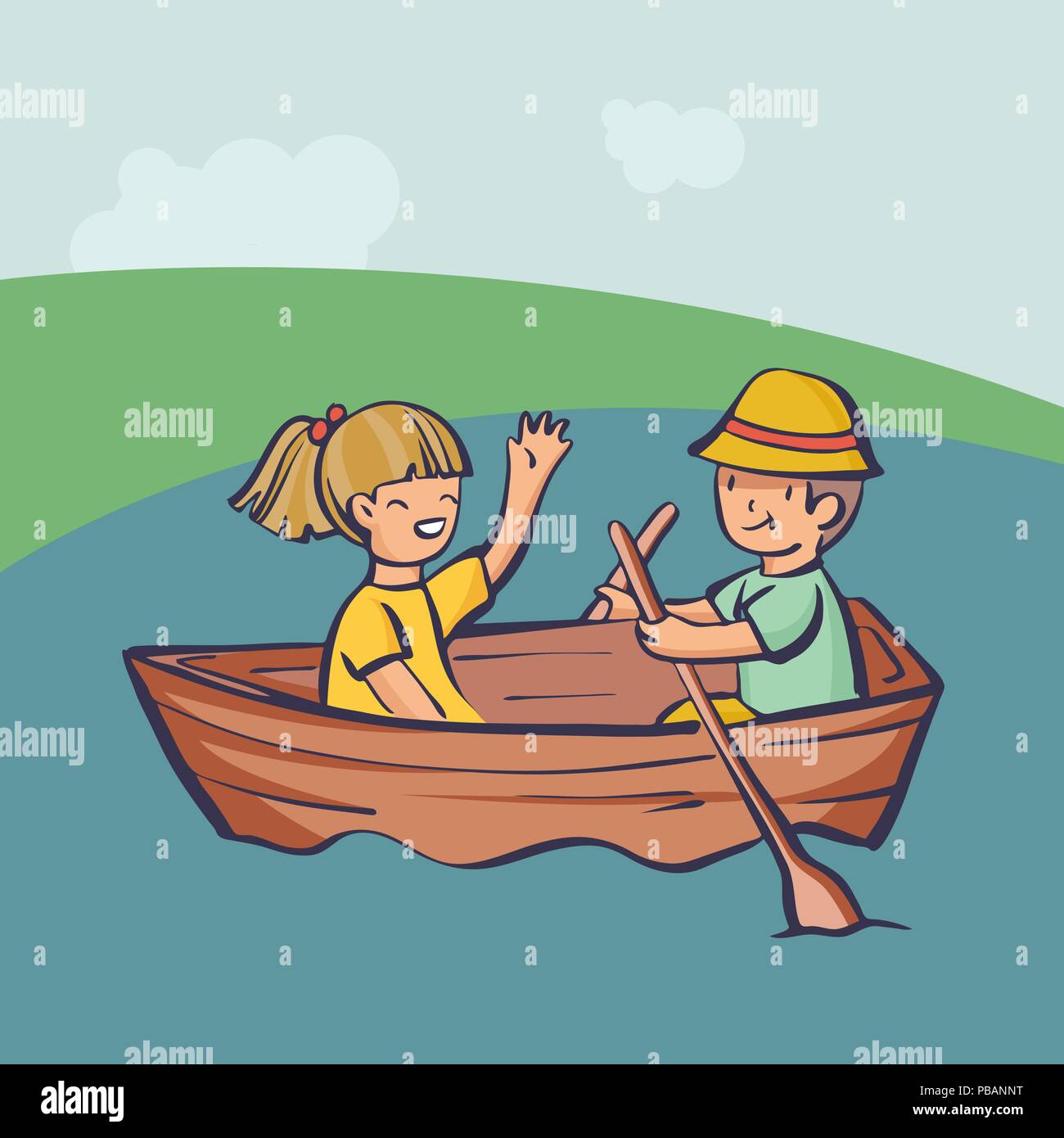 Cartoon Ship Boat Sailing In Stock Photos & Cartoon Ship Boat Sailing ...