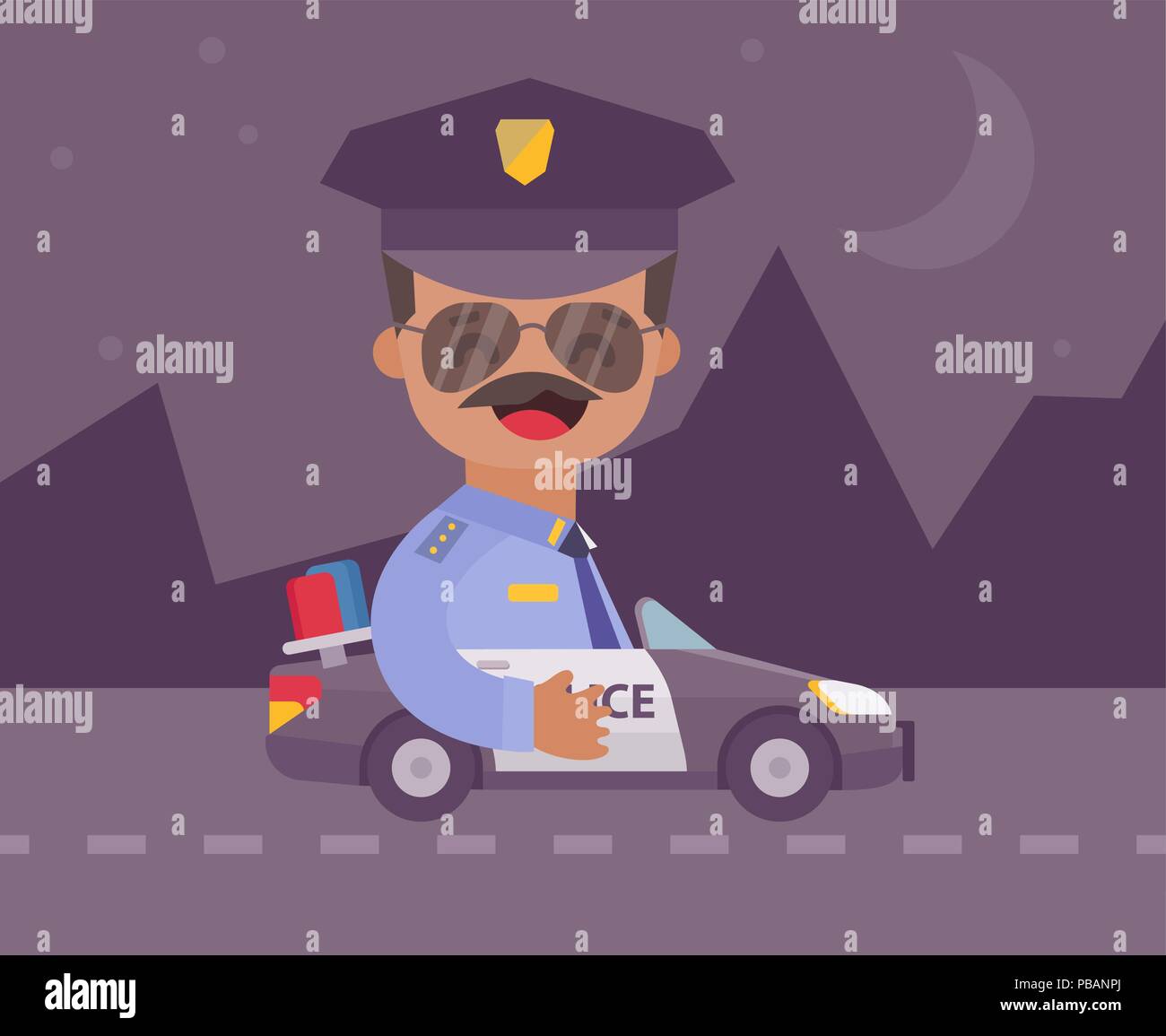 Police motorway patrol vehicle Stock Vector Images - Alamy