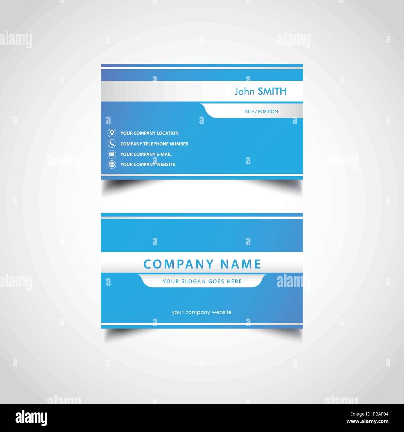 Simple Business Card Template Stock Vector Image & Art - Alamy
