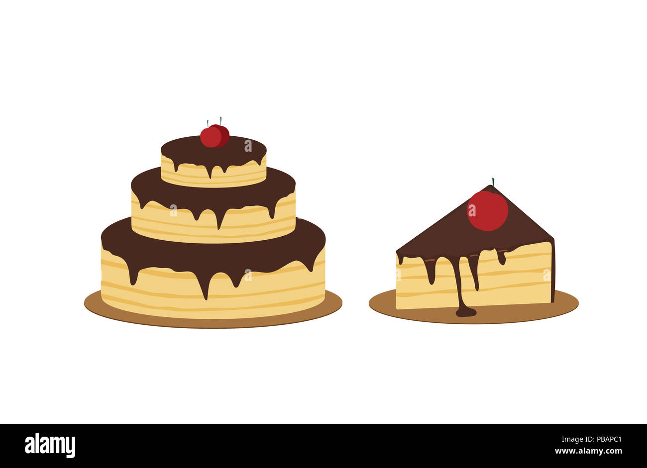 Vector illustration cake Stock Photo - Alamy