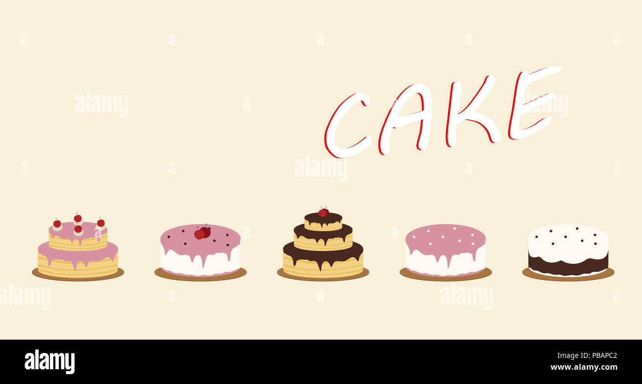 Vector illustration cake Stock Photo - Alamy